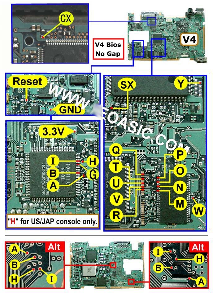 [MODCHIP] PS2 - Schémas d'installation puce / modchip - Delta Island
